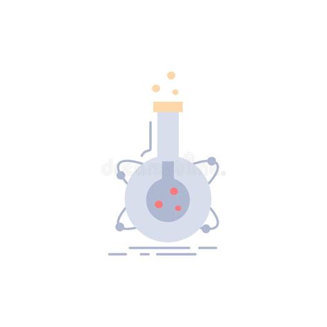 Research Laboratory Flask Tube Development Flat Color Icon Vector Stock Vector