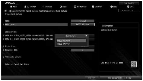 Asrock Configuring Raid Array Using Uefi Setup Utility User Guide