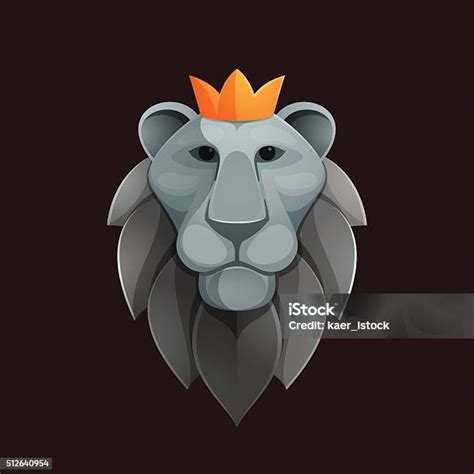 Ikon Vektor Volume Kepala Singa Ilustrasi Stok Unduh Gambar Sekarang