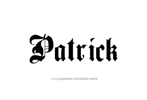 Patrick Name Tattoo Designs