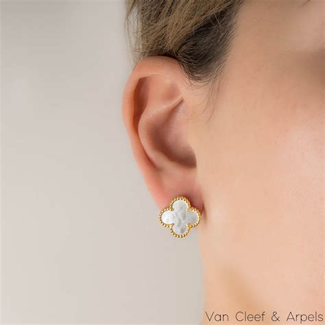 Van Cleef And Arpels Yellow Gold Mother Of Pearl Vintage Alhambra