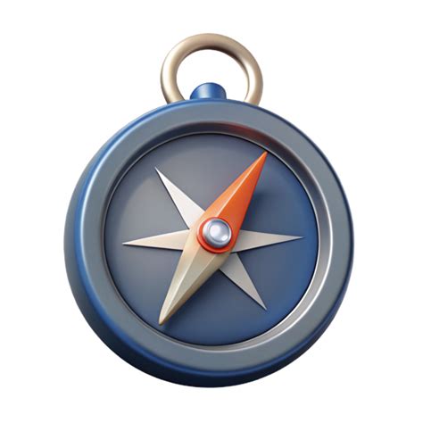 Elegant Minimalist Compass With North Arrow Pointing Forward Cutout On