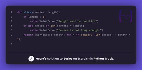 lecarr s solution for series in python on exercism