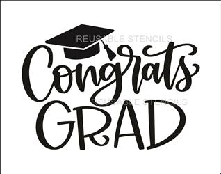 8847 Congrats Grad Stencil