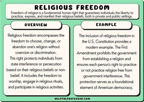 Freedom Of Religion Examples