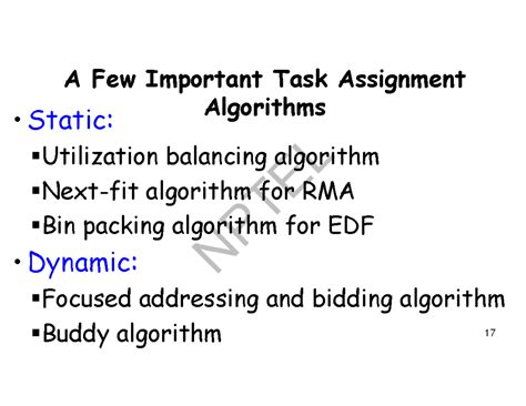 Rm Week 4 Lecture Notes Task Assignment Algorithms And Rtos Requirements