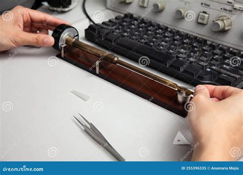 Transmission Electron Microscope Sample Holder Been Loaded With An