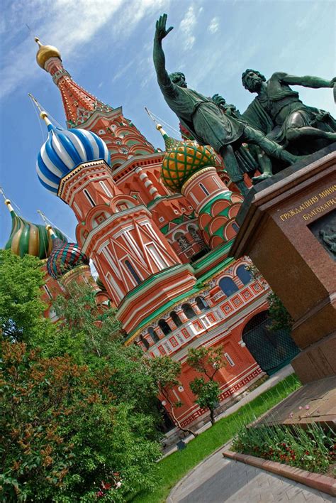 Colorful Saint Basils Cathedral In Moscow Russia