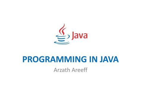 Arrays In Java Pptx