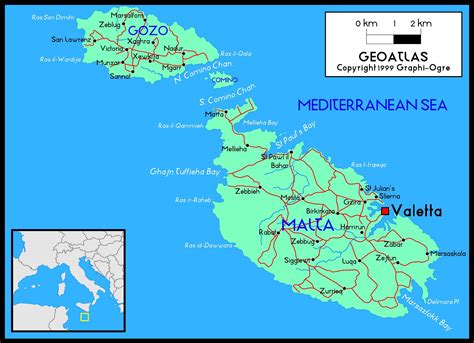 Map Of Malta By Country Large Detailed Map Of Malta Aanr