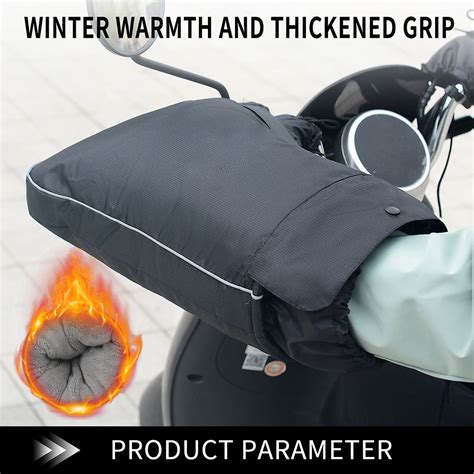 Guantes Universales De Invierno Para Motocicleta Manillar Manguitos Tira Reflectante Manillar C
