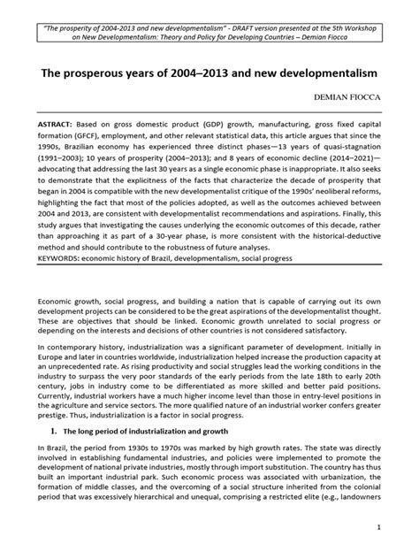 The Prosperity Of 2004 2013 Demian Fiocca Pdf