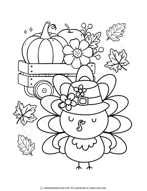 Cute Turkey Picture To Color Cassie Smallwood