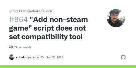 Add Non Steam Game Script Does Not Set Compatibility Tool · Issue 964 · Sonic2kk