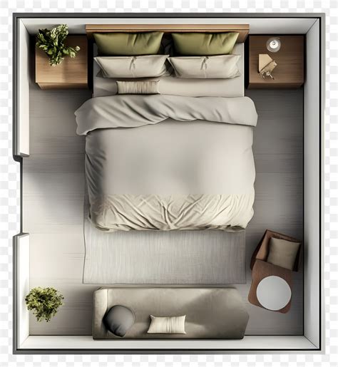Bedroom Top View Cozy Bedroom Layout Png 3376x3676px Bedroom Top