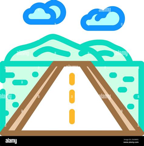 Road Leading Forward Progress Color Icon Vector Road Leading Forward