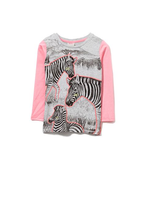 Milky Zebra Long Sleeve Tee Clearance