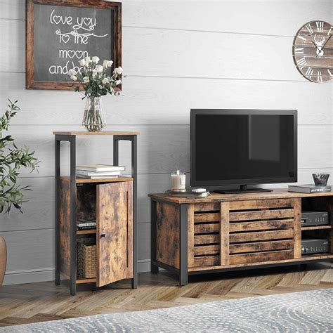 Noi9 Noptiera Inalta 37x30x80 Comoda Ingusta Pentru Dormitor Sau Living Stil Industrial Maro