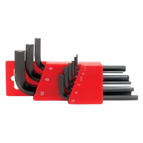 Performance Tool® 1401 Project Pro™ 9 Piece 15 To 10 Mm Metric Hex Key Set