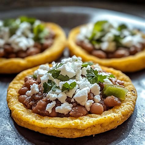 Sopes With Refried Beans And Cheese For Flavorful Comfort