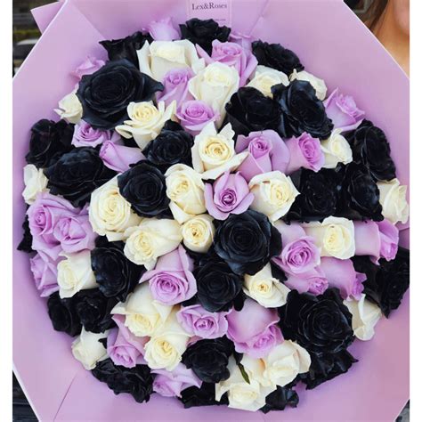 Black And Purple Roses Belle Fleuriste Purple Glitter Roses Black