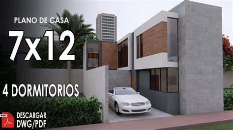 Plano De Casa De 7x12 Metros Fachada 7 Metros De Frente Casas