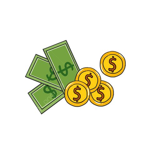 Deduction Clipart Png Images Cartoon Hand Painted Currency Coin