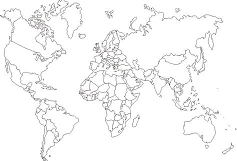 Printable Blank World Map Quiz