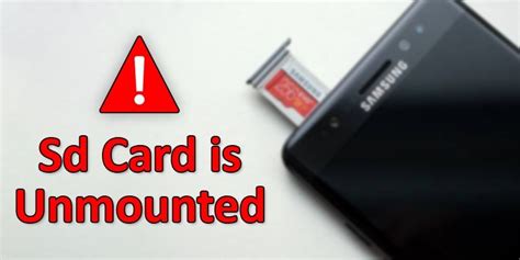 SD Card Is Unmounted Know How To Mount Easily
