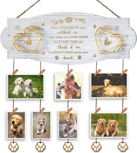 Exquideca White Golden Memorial Picture Collage Board With