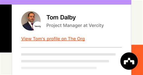 Tom Dalby Project Manager At Vercity The Org