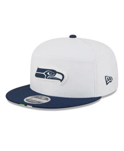 New Era Mens Whitecollege Navy Seattle Seahawks 2025 Nfl Training Camp Split Panel 9fifty