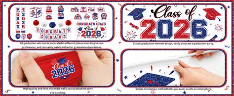 Graduation Decorations 2026 Congrats Grad Banner Kit With