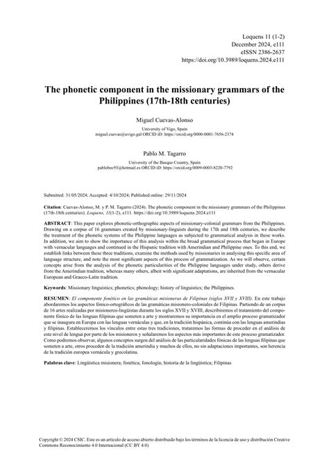 Pdf The Phonetic Component In The Missionary Grammars Of The