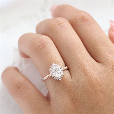 Oval Engagement Rings Paige Oval Diamondengagement Ring With Hidden