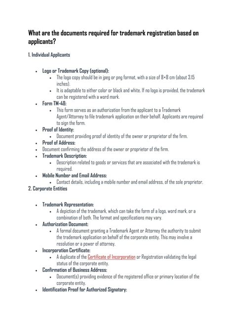 Ppt What Are The Documents Required For Trademark Registration