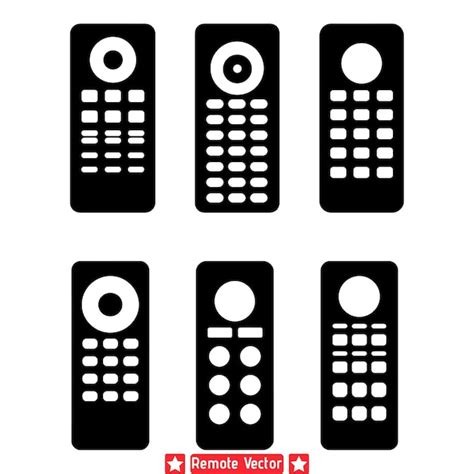 Premium Vector Vector Silhouette Set Illustrating Remote
