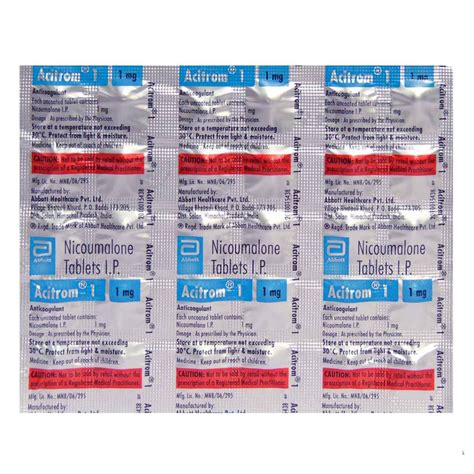 Acitrom 1 Tablet Uses Side Effects Price Apollo Pharmacy