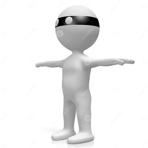 Dief Cartoon 3d Illustratie Stock Illustratie Illustration Of