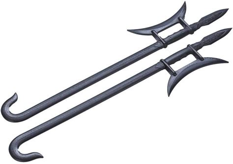 Playwell Chinese Martial Arts Black Polypropylene Wushu Twin Hooks