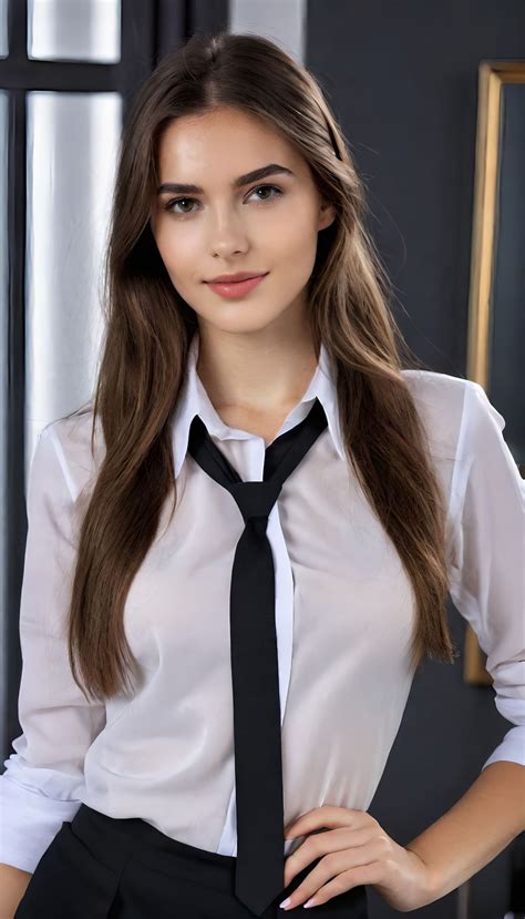 Shirt And Tie On Gorgeous Girl By Daveresta On Deviantart