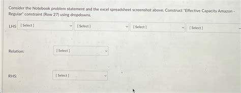 Solved Consider The Notebook Problem Statement And The Excel