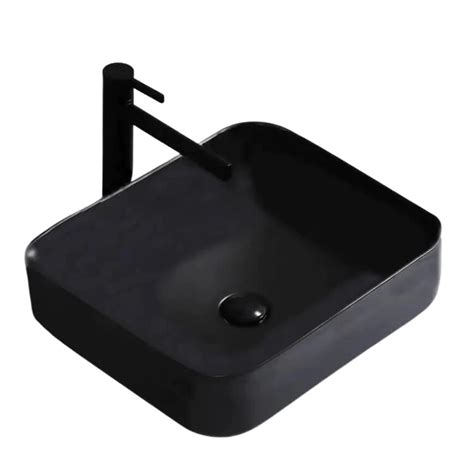 حوض فوق سطح أفقى ميكال مقاس 50 سم اللون أسود لامع من ميكافيت