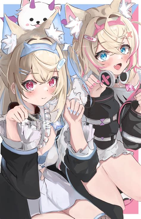 Mococo Abyssgard Fuwawa Abyssgard And Perroccino Hololive And 1 More