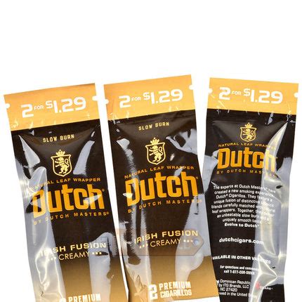 Dutch Masters Foil Irish Fusion Creamy 129 Pre Priced Cigarillos 30