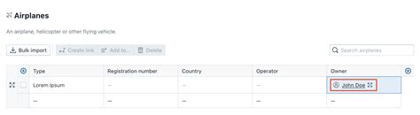 bug quick links to associated entities in entity tables table editor