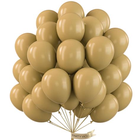 Brown F19 Balloons 50pcs 12 Inch Partywoo