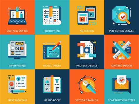 Creative Process Icon Set 273487 Vector Art At Vecteezy