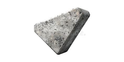 Triangular Concrete Block Industrial Material For Construction And Design Isolated On