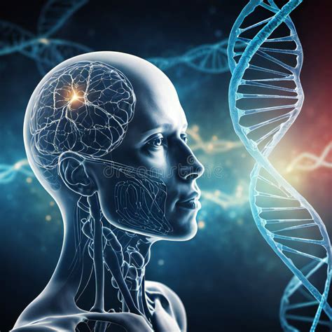 Human Biology Concept Genetic Research Health With Technology And